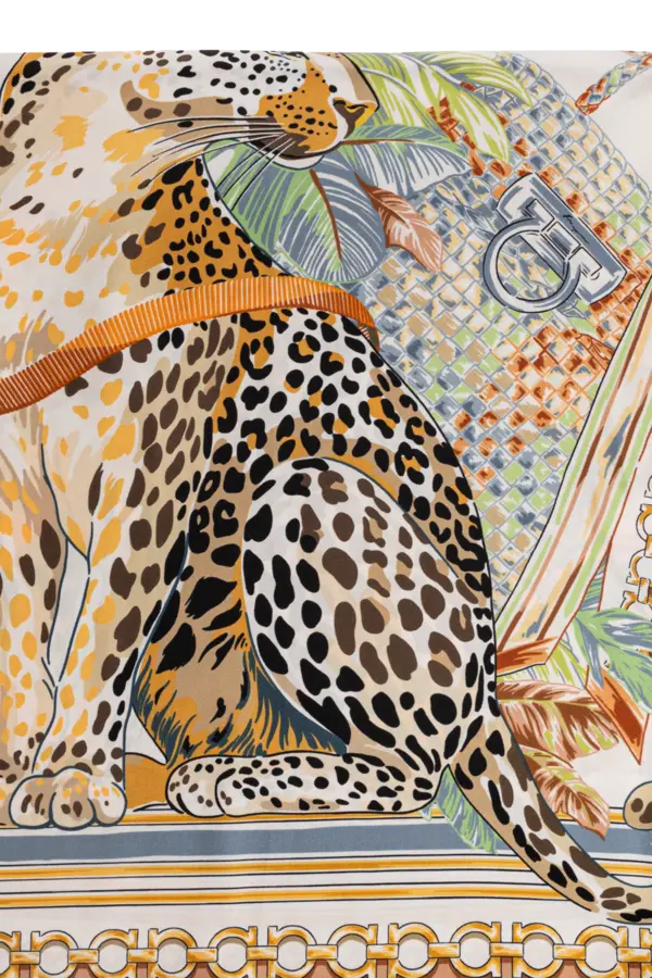 FERRAGAMO Silk Scarf With Print