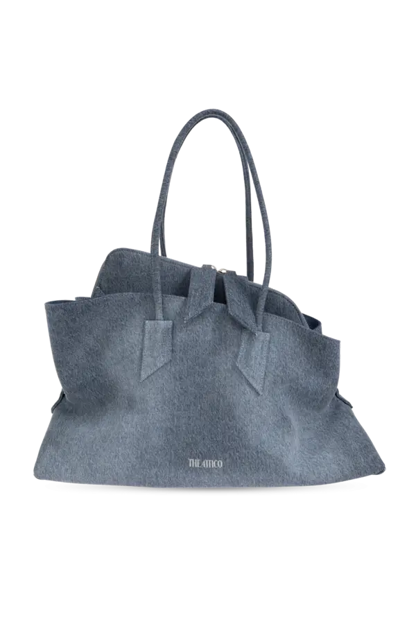 Attico La Passeggiata" Medium Bag In Cotton Denim - Blue