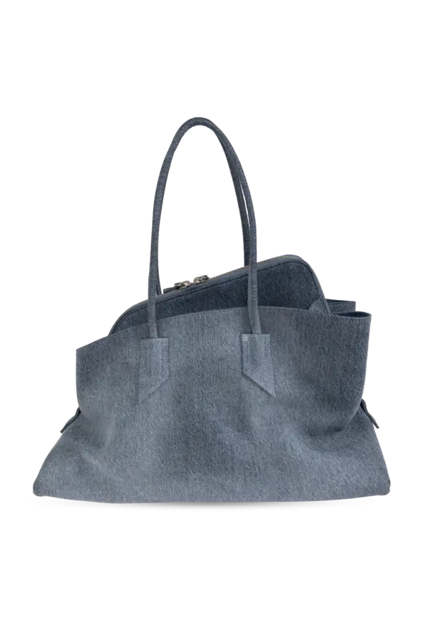 Attico La Passeggiata" Medium Bag In Cotton Denim - Blue