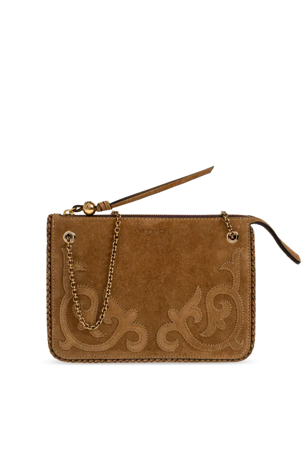 Etro Suede Bag With Logo