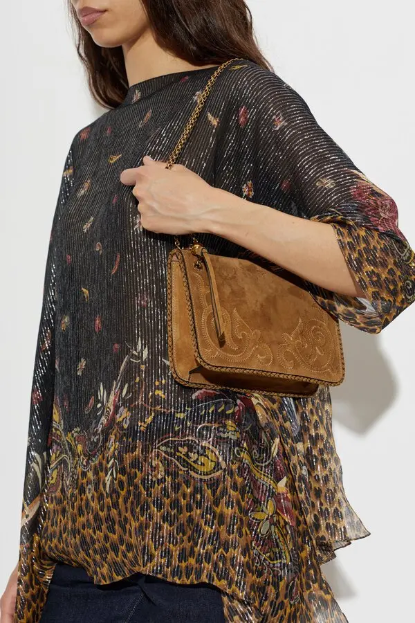 Etro Suede Bag With Logo