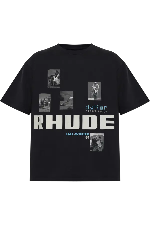 Rhude T-shirt With Logo - Black
