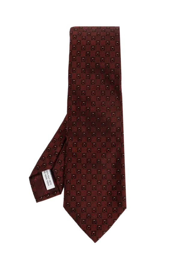 FERRAGAMO Silk Tie - Burgundy