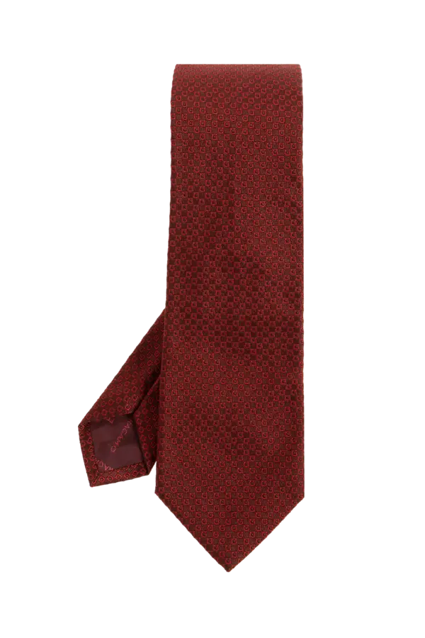 FERRAGAMO Silk Tie - Burgundy
