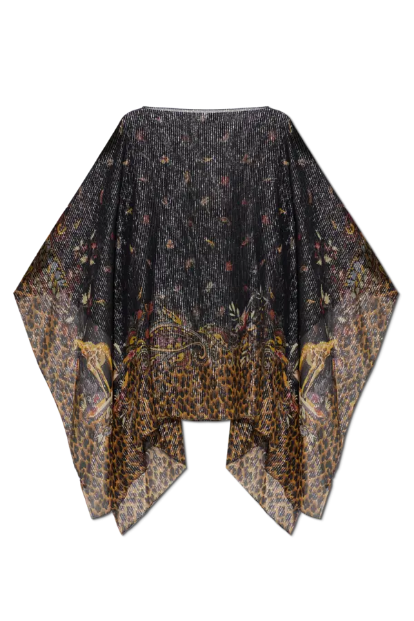 Etro Silk Poncho - Multicolour