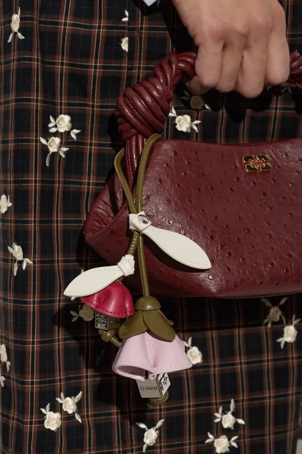 GANNI Floral Motif Bag Charm