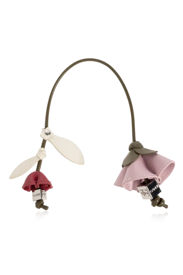 GANNI Floral Motif Bag Charm