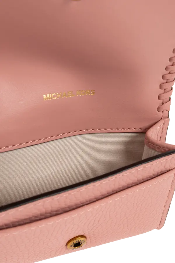 Michael Kors Leather Card Holder With Logo