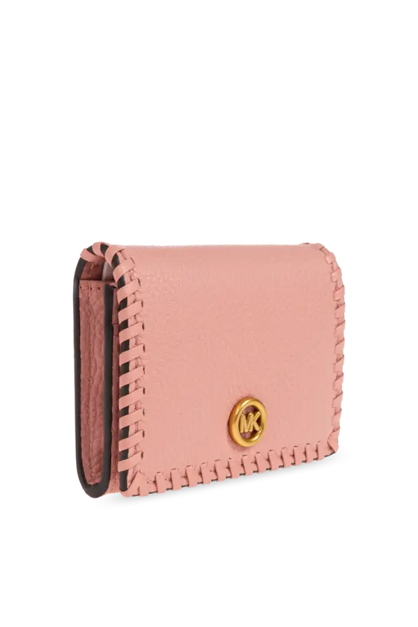 Michael Kors Leather Card Holder With Logo