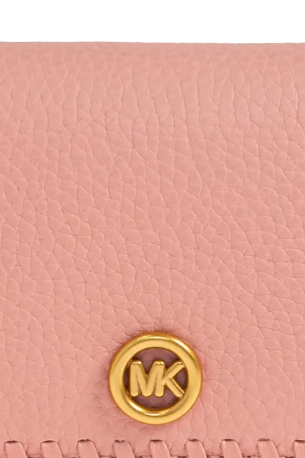 Michael Kors Leather Card Holder With Logo