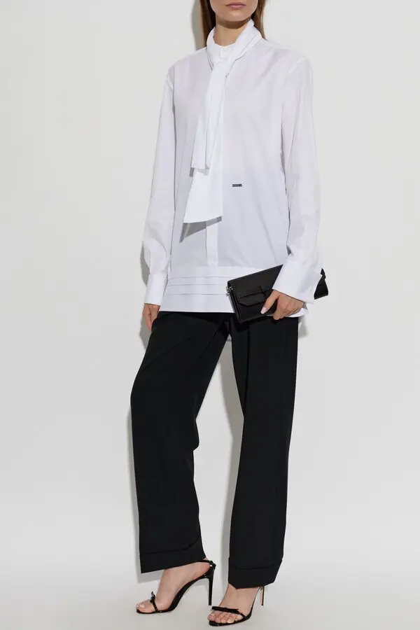 Dsquared2 Shirt With A Decorative Scarf