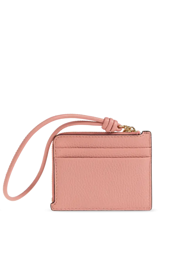 Michael Kors Leather Card Holder With Logo