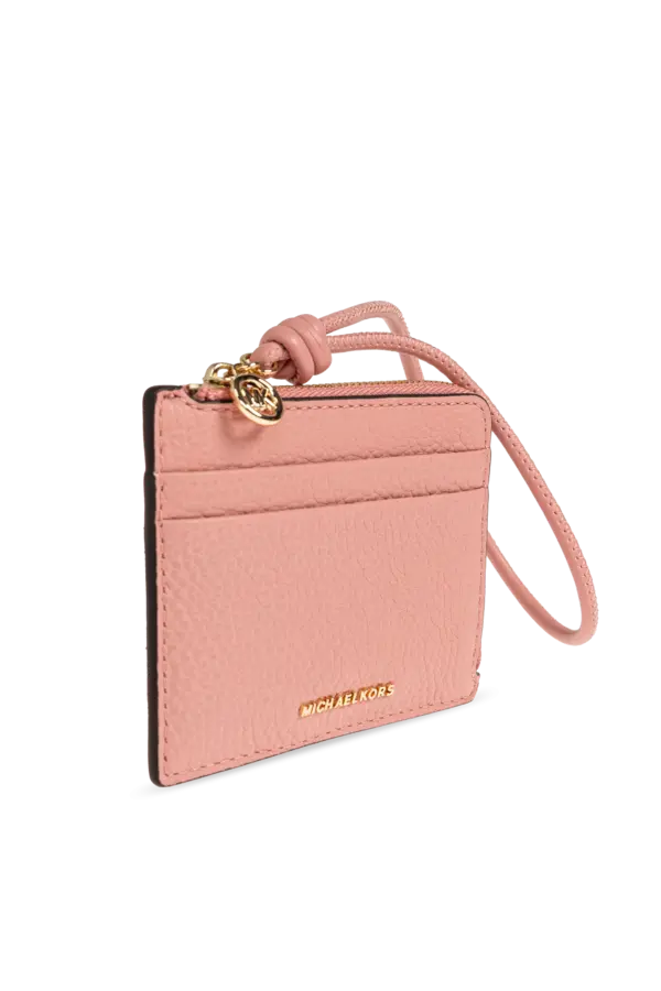 Michael Kors Leather Card Holder With Logo