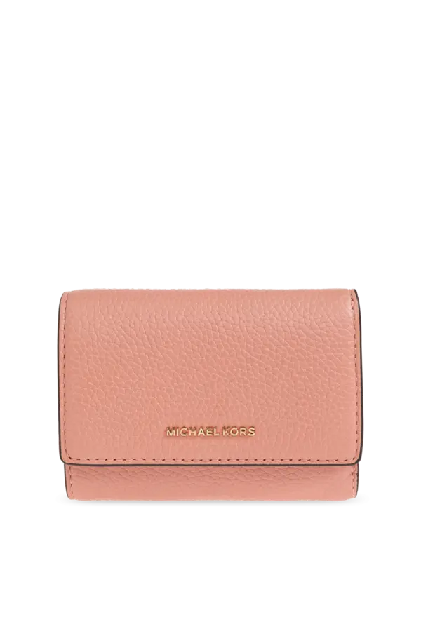 Michael Kors Leather Wallet With Logo - Pink