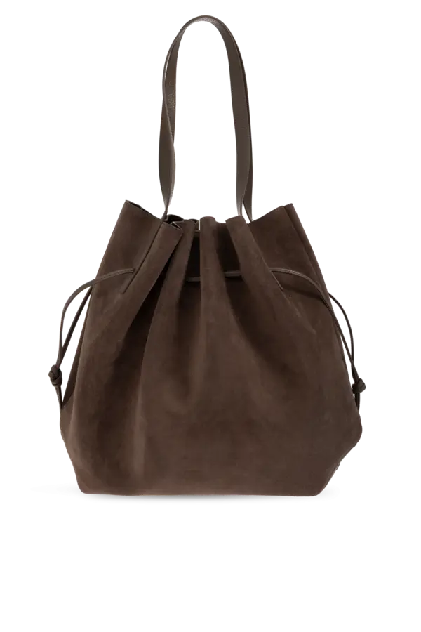 Yuzefi Scallop" Shopper Bag In Suede And Leather - Brown