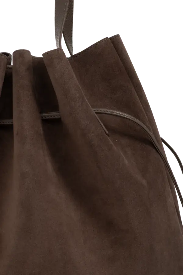 Yuzefi Scallop" Shopper Bag In Suede And Leather - Brown