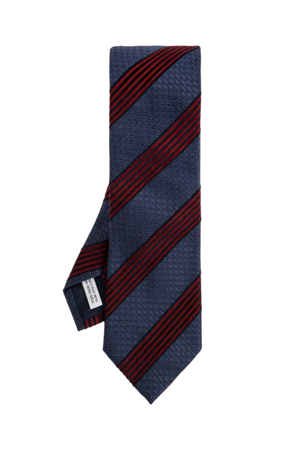 FERRAGAMO Silk Tie - Navy Blue