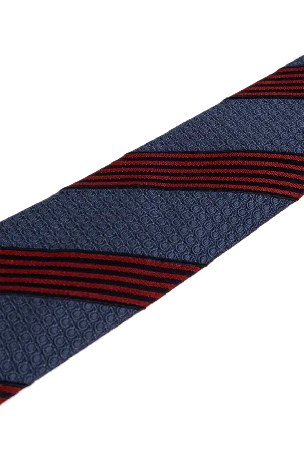 FERRAGAMO Silk Tie - Navy Blue