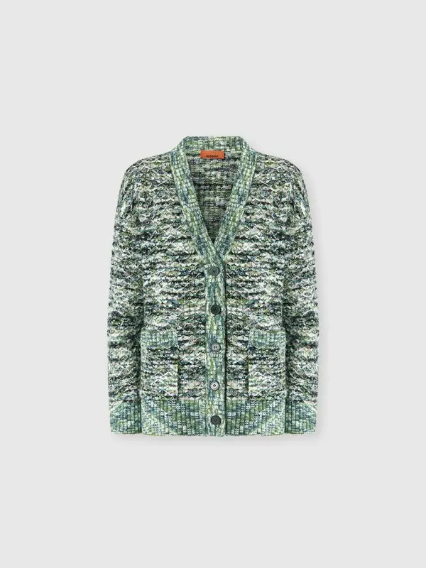 Missoni Oversized Cardigan With Patch Pockets And 3d Construction - Multicoloured
