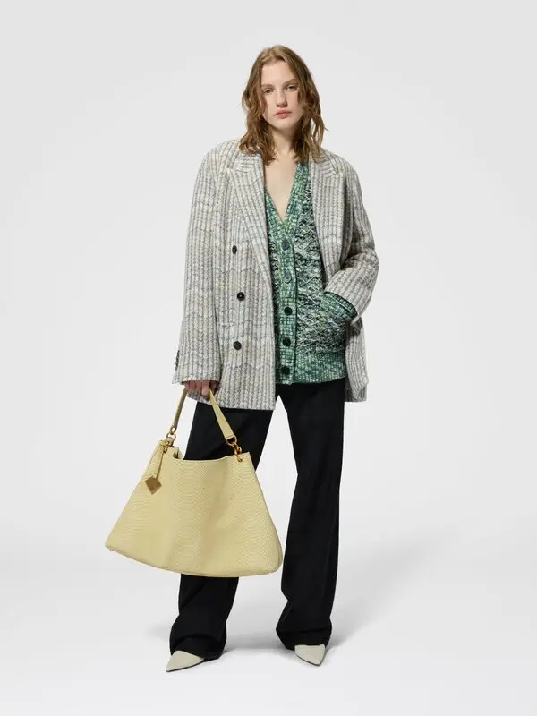 Missoni Oversized Cardigan With Patch Pockets And 3d Construction
