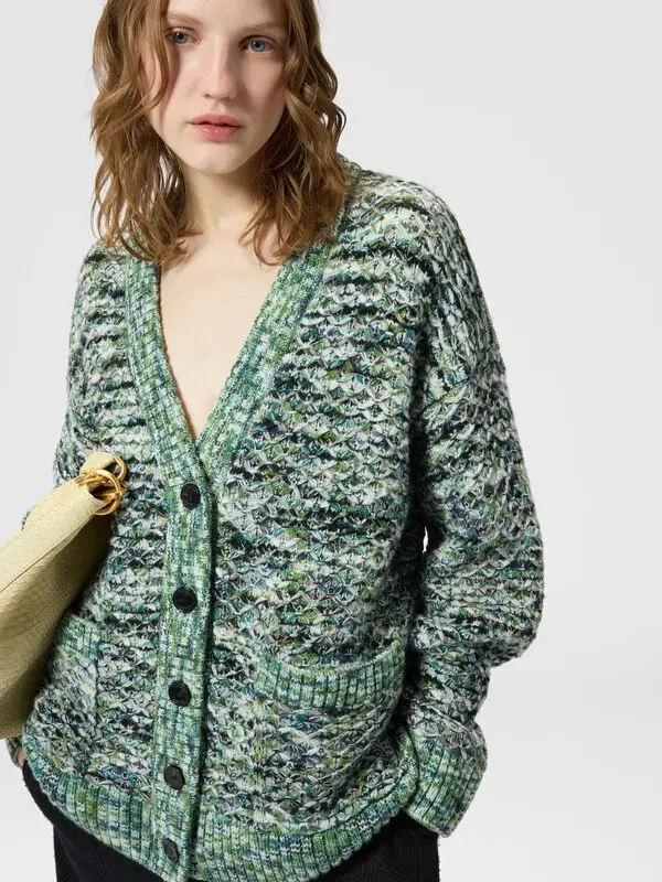 Missoni Oversized Cardigan With Patch Pockets And 3d Construction