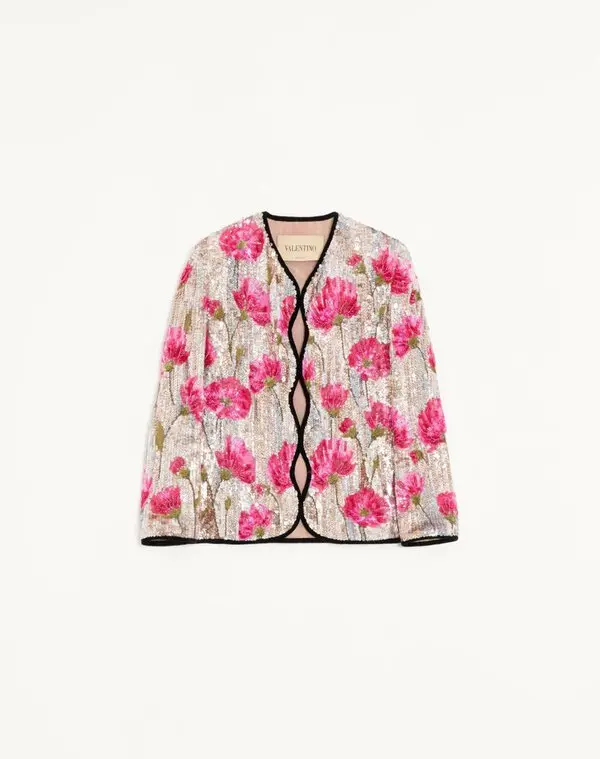 Valentino Garavani Embroidered Organza Jacket