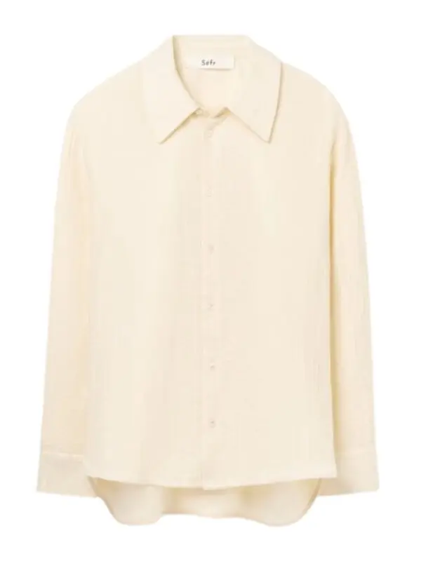 Séfr Casual Button-up Shirt For - Ecru