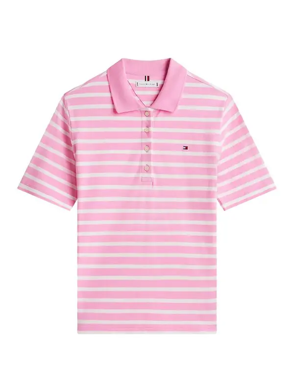 Tommy Hilfiger Striped Polo T-shirt - Pink