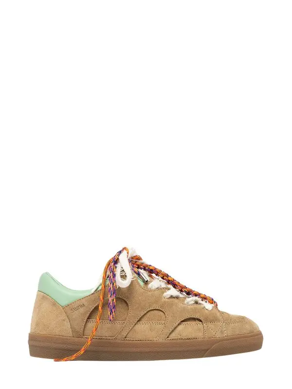 SANTHA Premium Calf Leather Sneakers - Brown