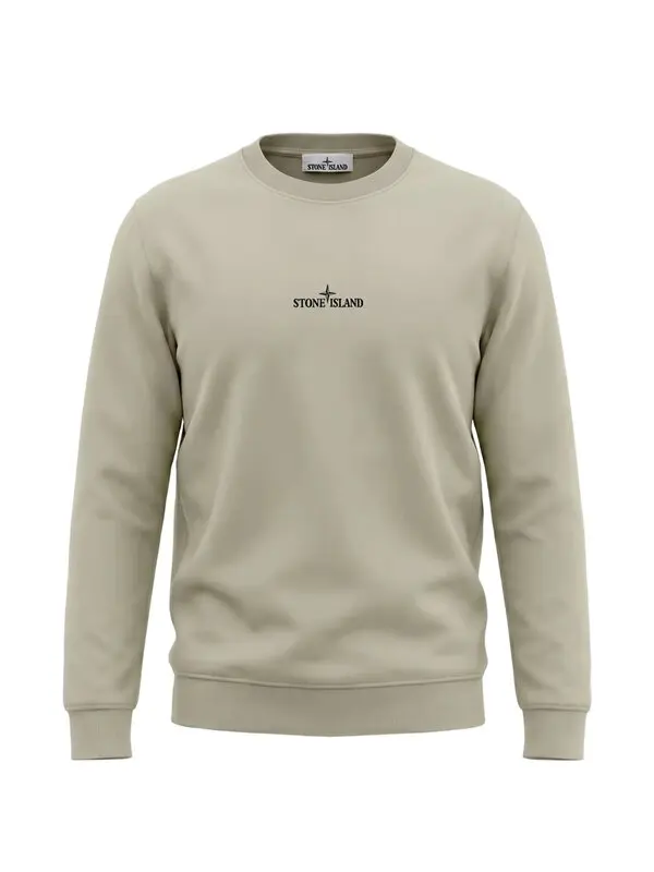Stone Island Crewneck Sweatshirt With Back Graphic - Verde
