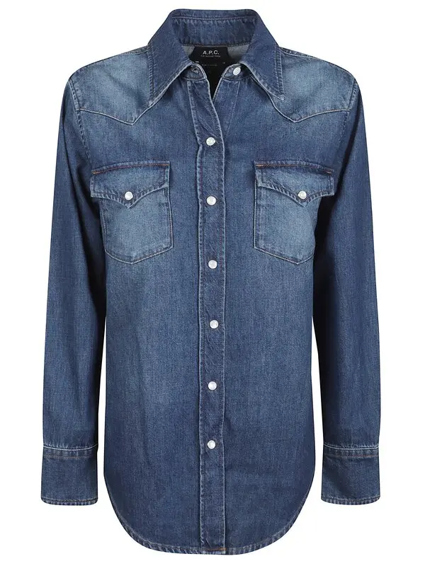 A.p.c. Classic Organic Cotton Denim Shirt For - Denim Blue