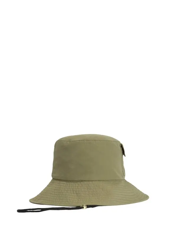 Barbour Bucket Hat With Drawstring - Green
