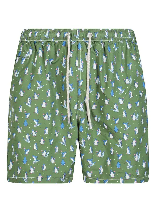 MC2 SAINT BARTH Printed Swim Shorts - Green