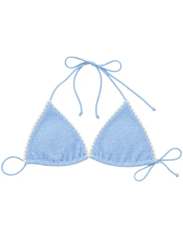 MC2 SAINT BARTH Halterneck Bikini Top - Light Blue