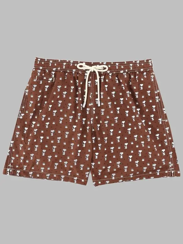 MC2 SAINT BARTH Printed Swim Trunks - Brown