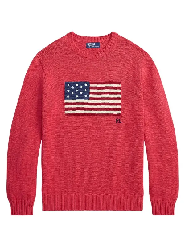 Ralph Lauren Classic Cotton Pullover Sweater For - Red