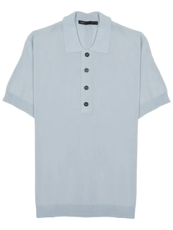 LOW BRAND Techno Viscose Polo Shirt For - Azure