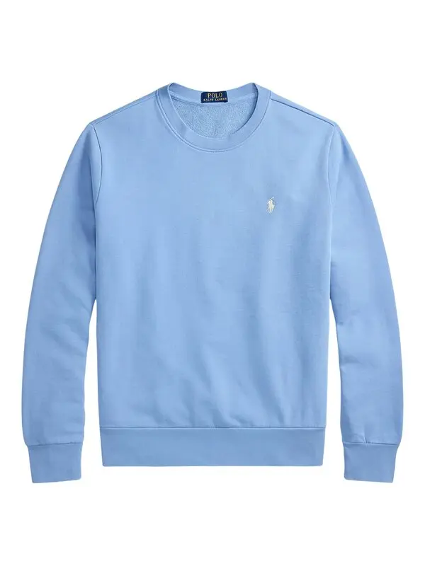 Ralph Lauren Crew Neck Lightweight Cotton Sweater - Light Blue