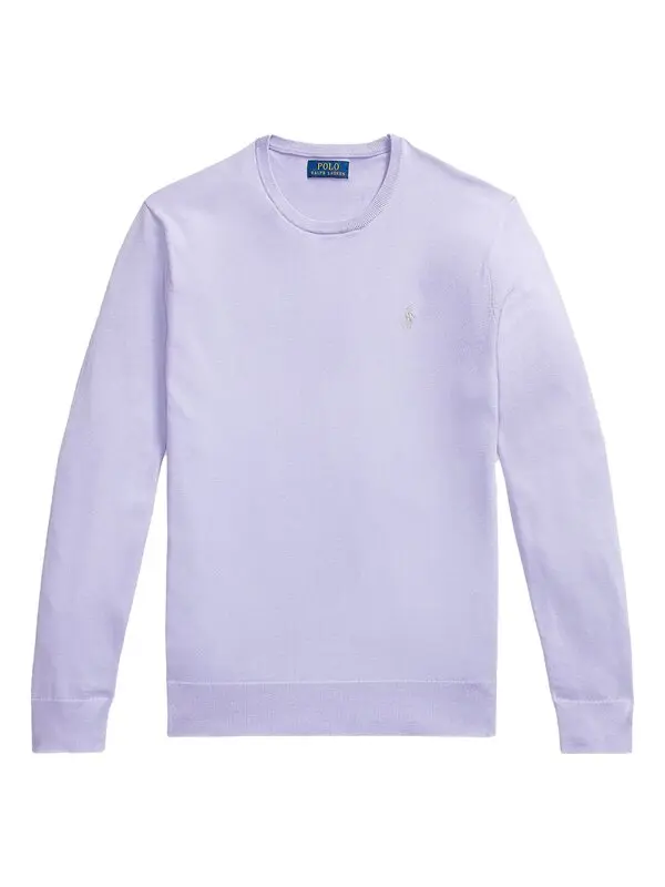 Ralph Lauren Premium Cotton Crew Neck Sweater - Lilac