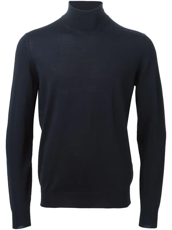 DRUMOHR Wool Turtleneck Sweater - Navy