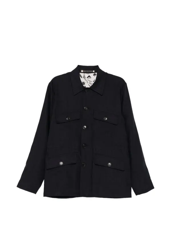 Paul Smith Linen Jacket Modern Fit - Navy