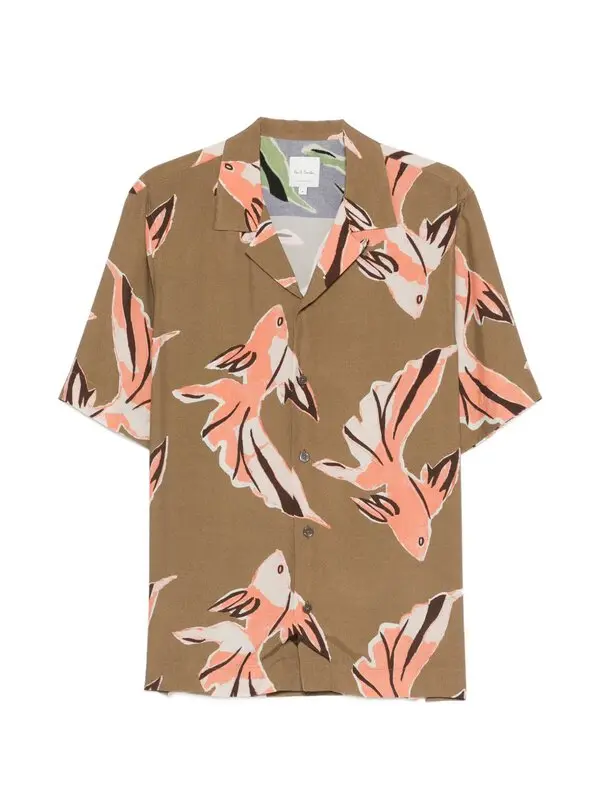 Paul Smith Fish Print Shirt - Green