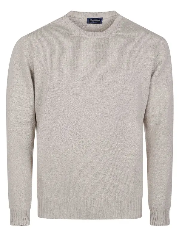 DRUMOHR Ribbed Trim Long Sleeve Sweater For - Beige