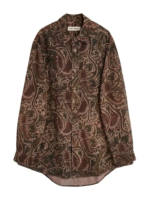 Our Legacy Button-fastening Snake Print Long Sleeve Shirt - Multicolor