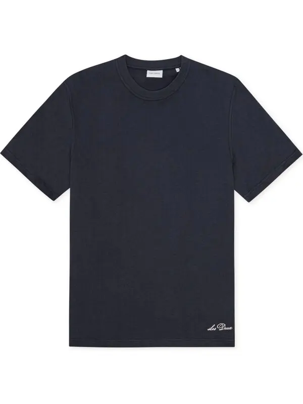 LES DEUX Relaxed Fit Crewneck T-shirt - Navy