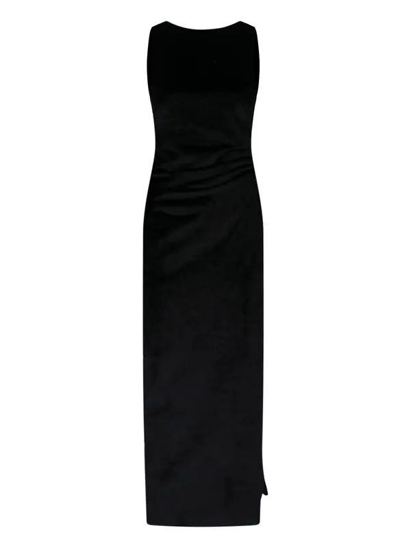 DONDUP Draped Knit Stretch Dress - Black