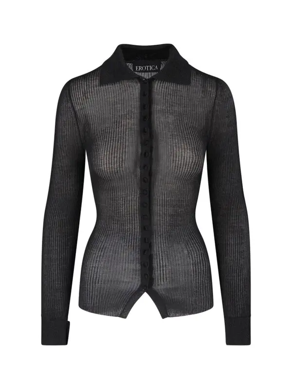 DONDUP Metal-accented Viscose Shirt For - Black
