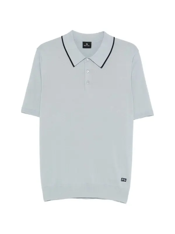 Paul Smith Short Sleeve Button-up With Trim Detail - Light Blue