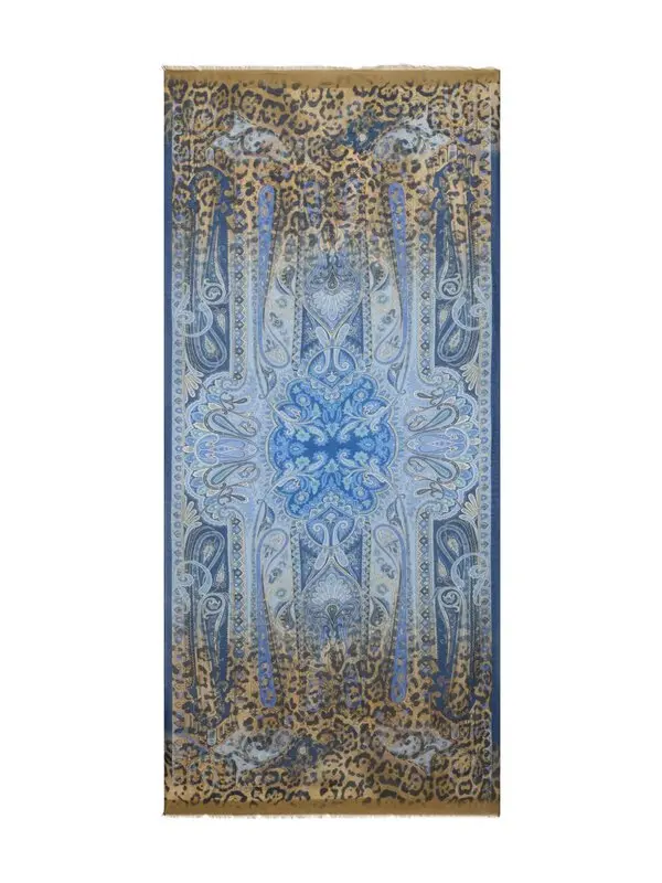 Etro Fringed Animal Print Scarf - Multicolor
