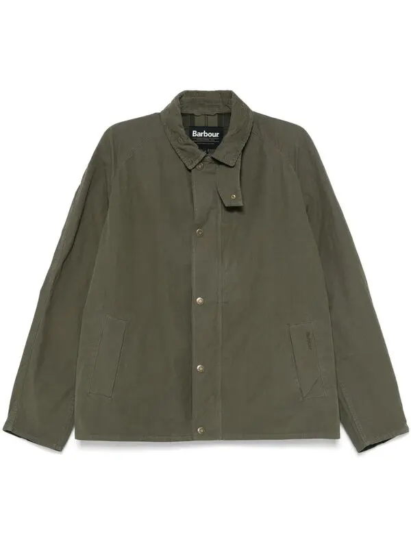 Barbour Cotton Zip And Press-stud Fastening Coat - Green